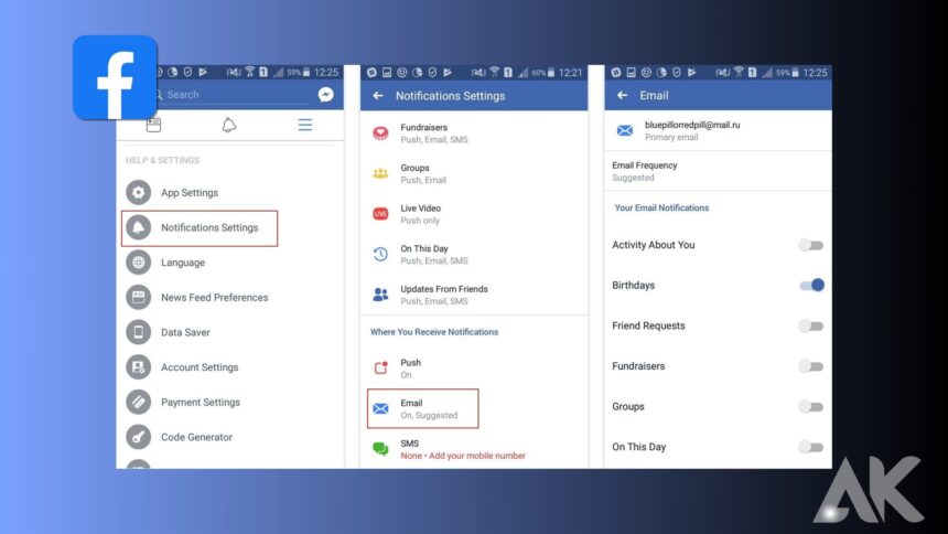 How to reset Facebook notification settings