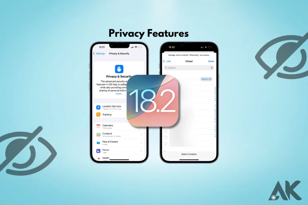 What are the privacy features in iOS 18.2?